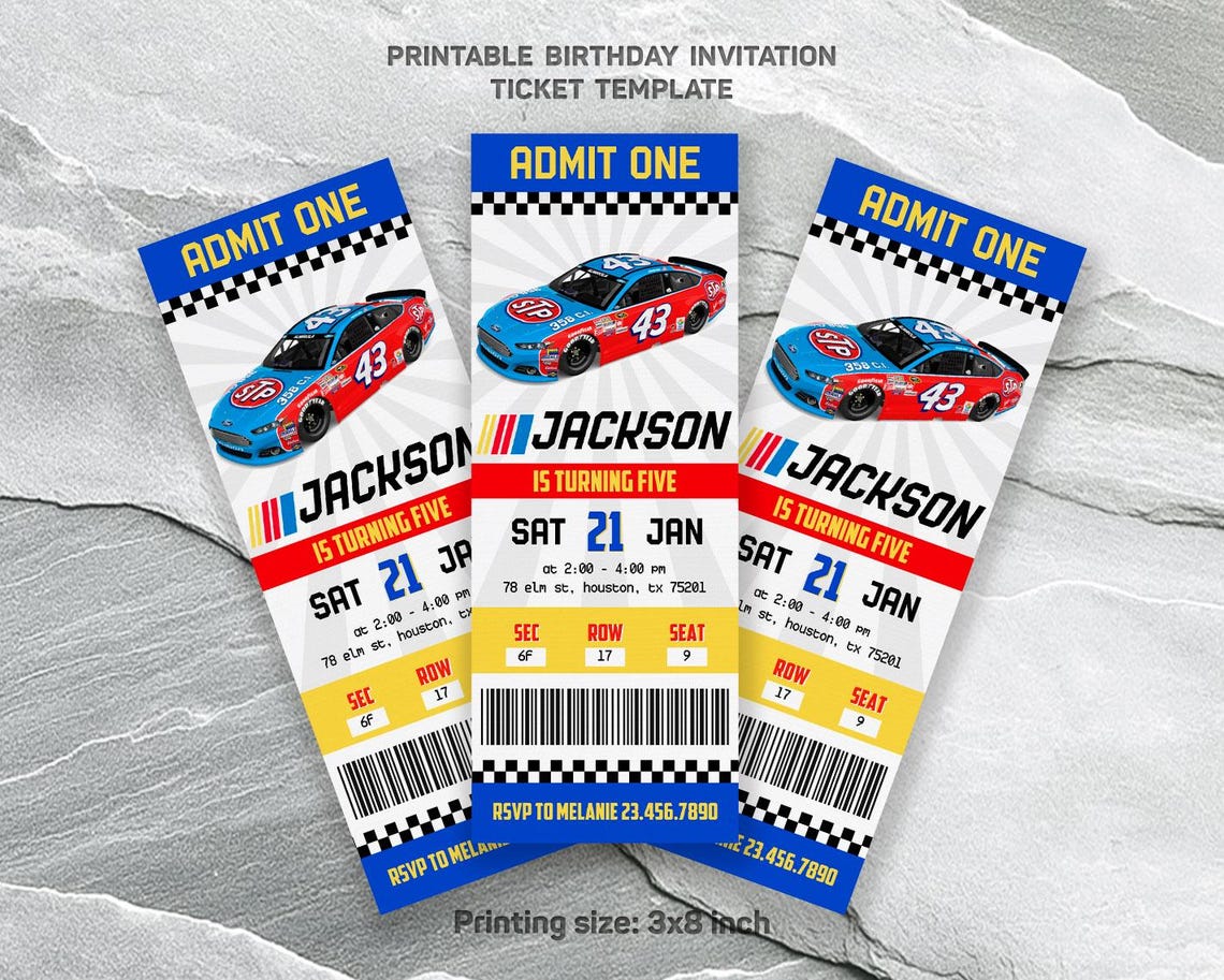 Nascar Party, Shake N Bake Birthday, Ricky Bobby, Boy Racing Ticket ...