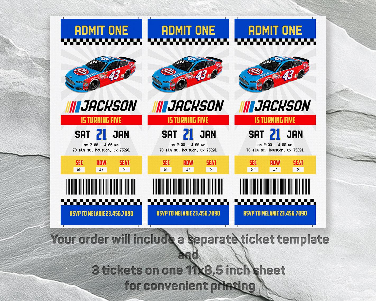 Nascar Party, Shake N Bake Birthday, Ricky Bobby, Boy Racing Ticket ...