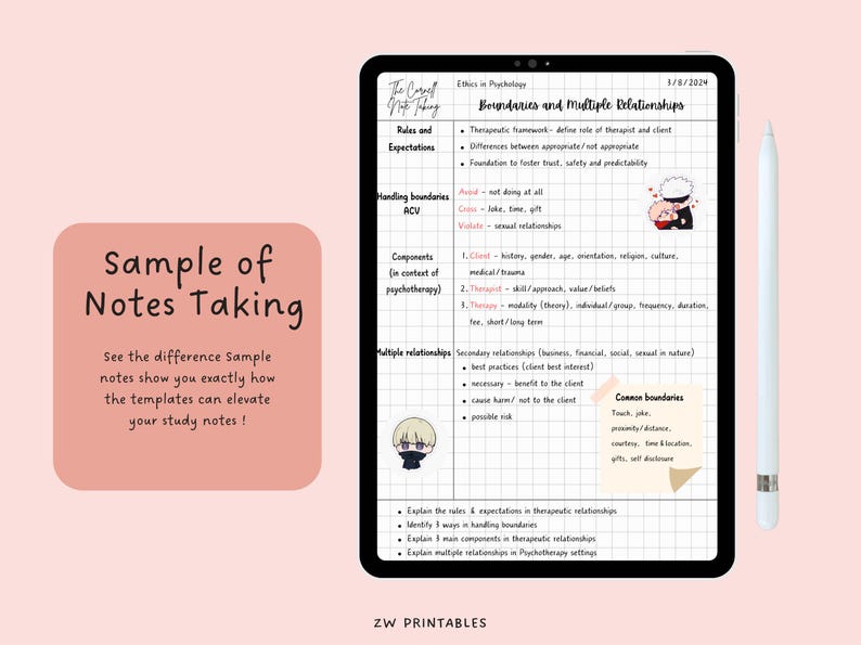 Cornell Note-taking Templates, Lecture Notes Templates, Digital Notes ...