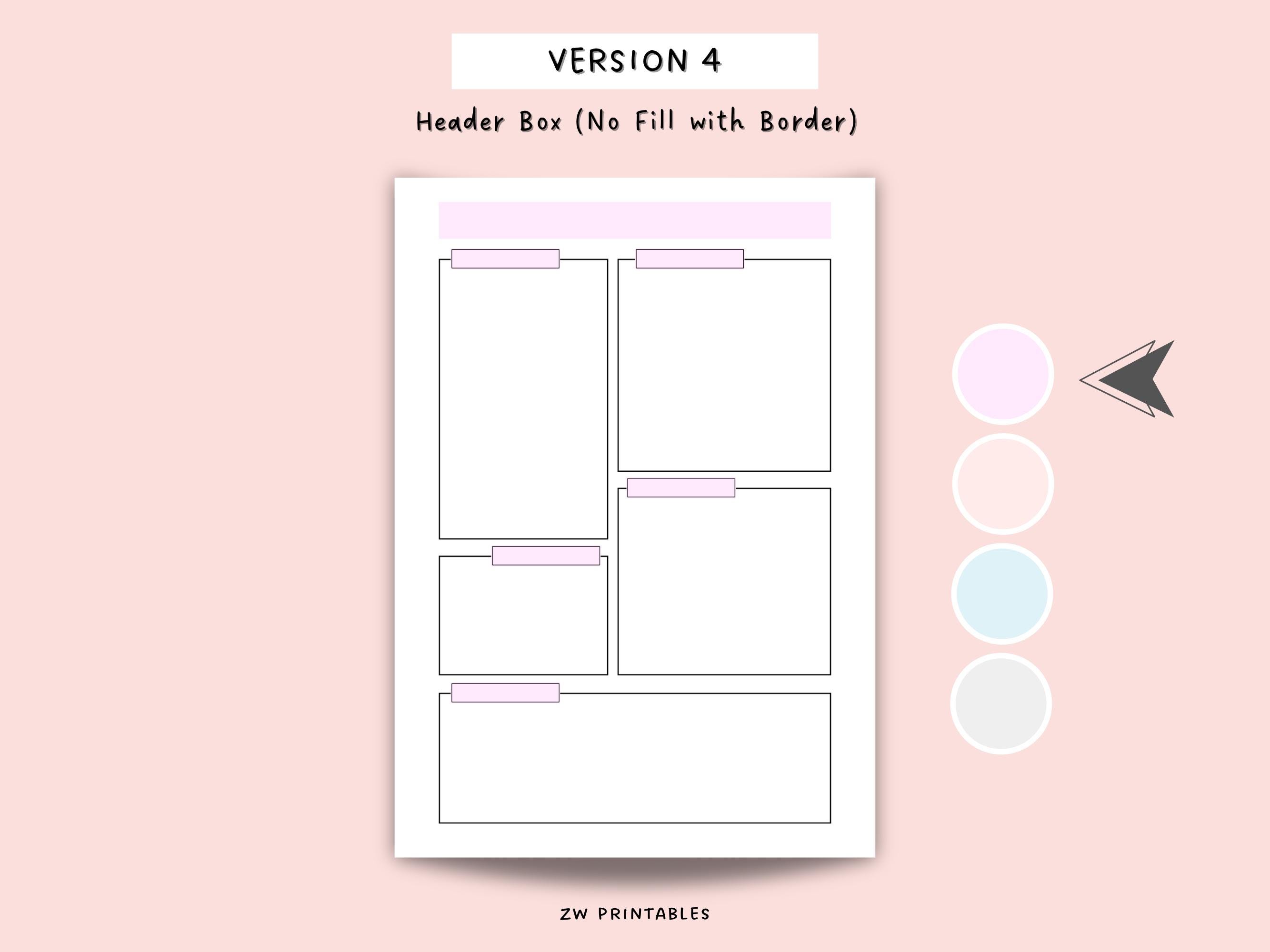 Boxing Note-taking Template: A4 & US Letter (printable PDF) - Etsy