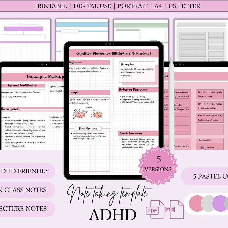 Class Note Taking Sheet - Etsy