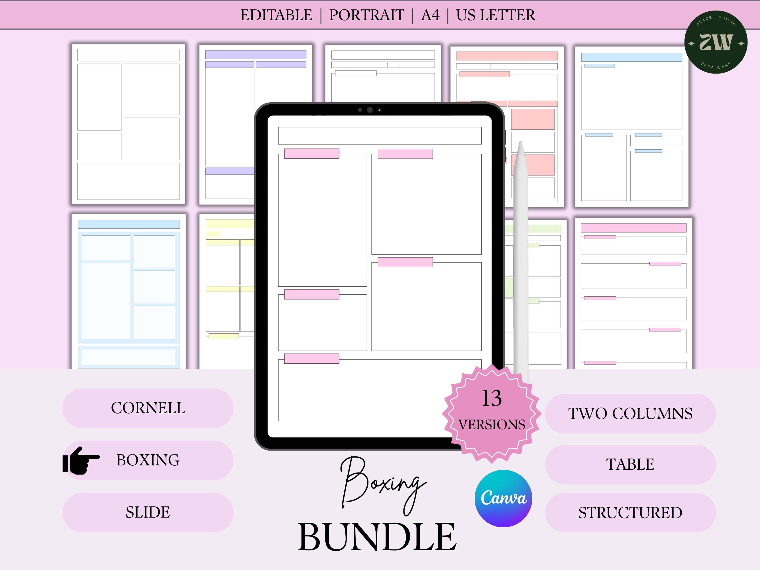 Editable Note Taking Templates: 40+ Pages, Cornell, Boxing, Slide ...