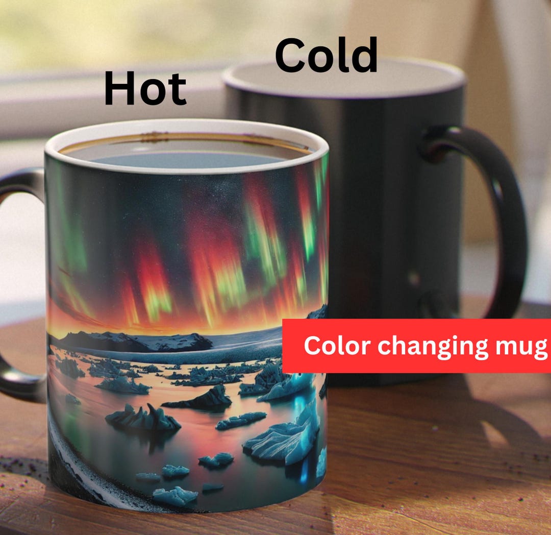 Arctic Aurora Mug Heat Reactive Northern Lights Coffee Mug Northern ...