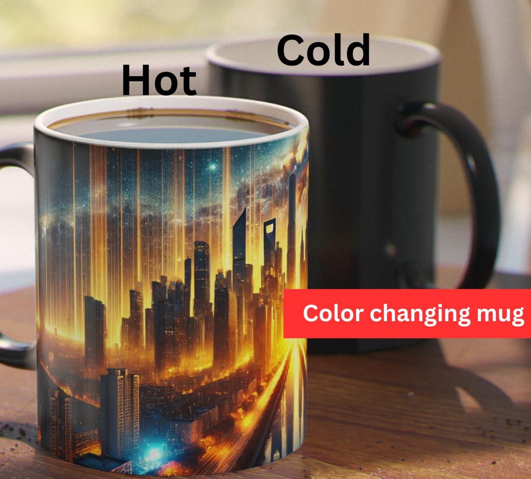 Futuristic Cityscape Color Morphing Mug: Sci-fi Architect Gift - Etsy