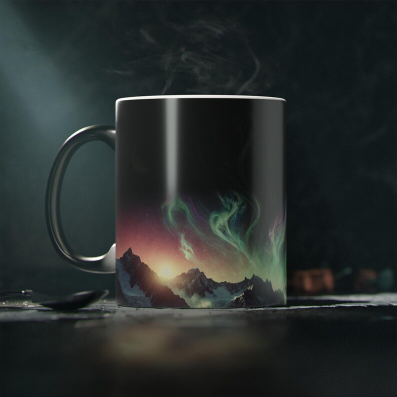 Aurora Borealis Mug: Magic Color Changing Northern Lights Coffee Mug ...