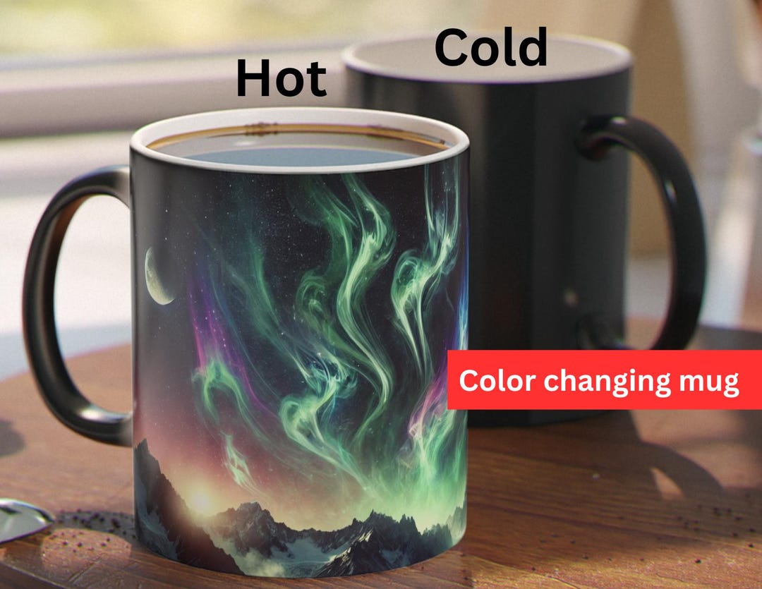 Aurora Borealis Mug: Magic Color Changing Northern Lights Coffee Mug ...