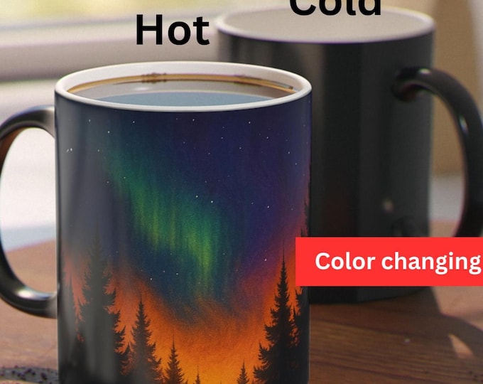 Northern Lights Coffee Mug Aurora Borealis Color Changing Coffee Mug ...