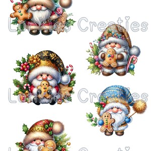 Christmas Gnomes Clipart, Gingerbread Man PNG Set (digital Download) - Etsy