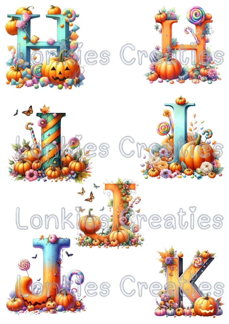 Halloween Pastel Watercolor Alphabet Clipart Pumpkin Alphabet,fall ...