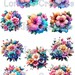 Pastel Watercolor Flowers Clipart Bundle,beautiful Vibrant Flowers ...