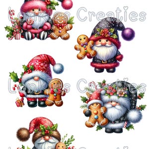 Christmas Gnomes Clipart, Gingerbread Man PNG Set (digital Download) - Etsy