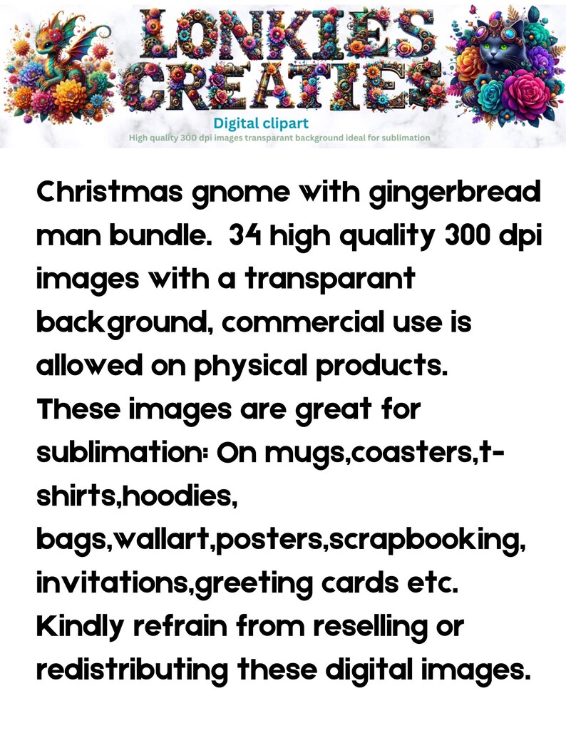Christmas Gnomes Clipart, Gingerbread Man PNG Set (digital Download) - Etsy