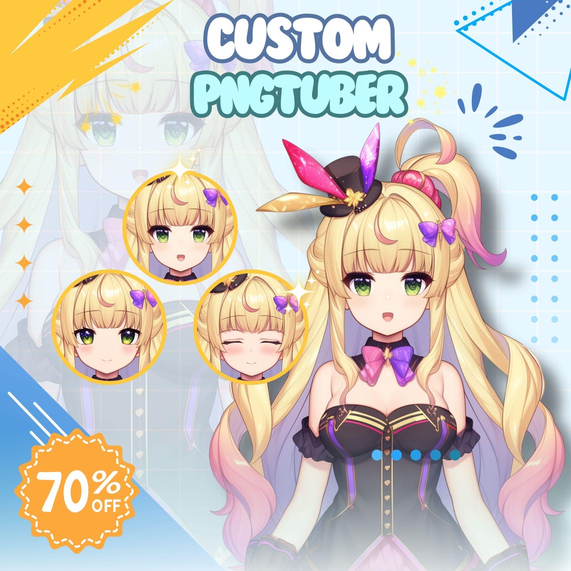 Custom Pngtuber Pngtuber Character Pngtuber Design Pngtuber Live2d ...