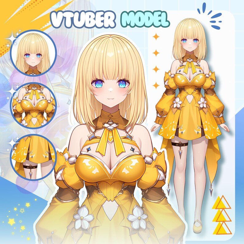 Custom Vtuber Model for Commercial Use Vtuber Commission Vtuber Design Vtuber Assets Pngtuber ...