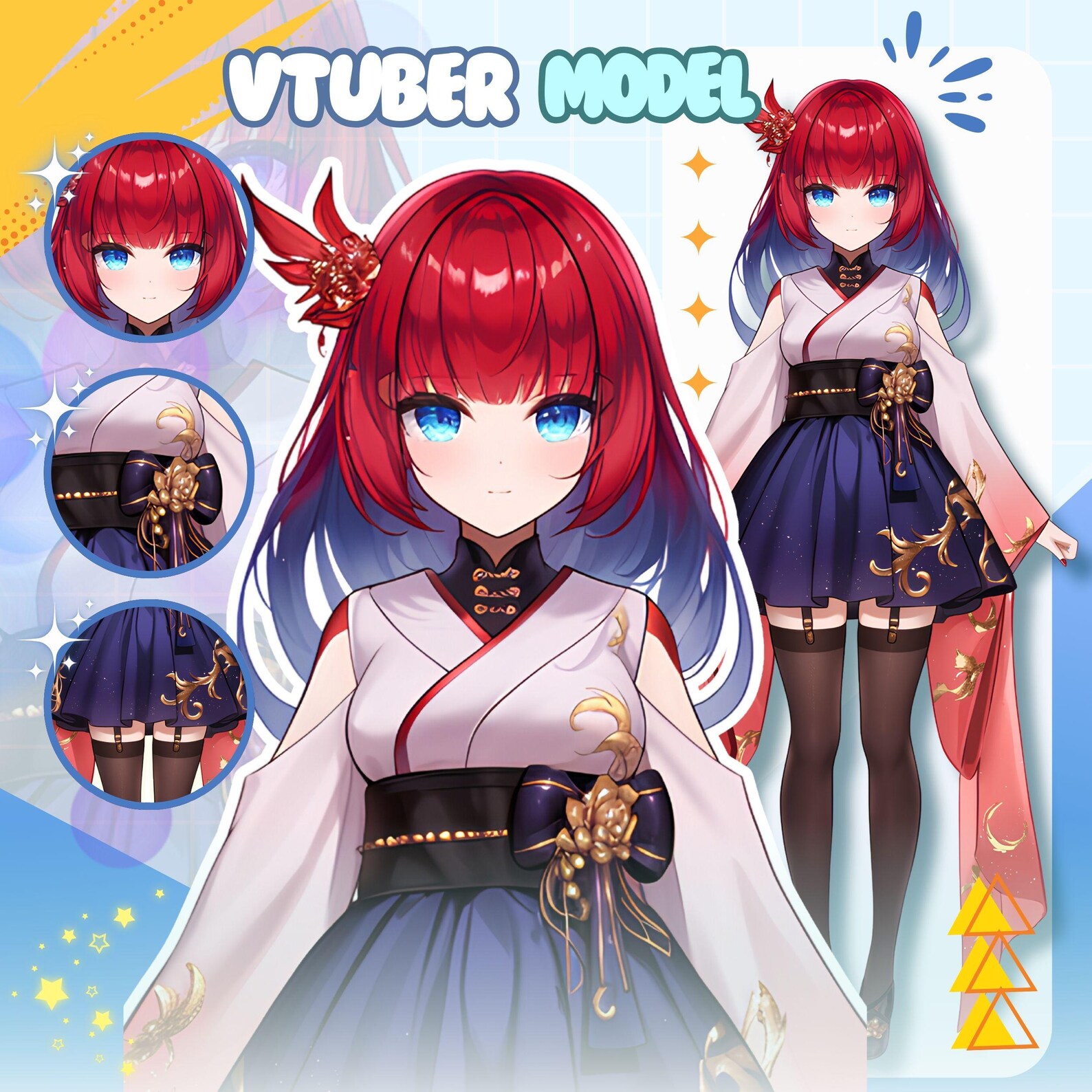 Custom Vtuber Model for Commercial Use Vtuber Commission Vtuber Design ...