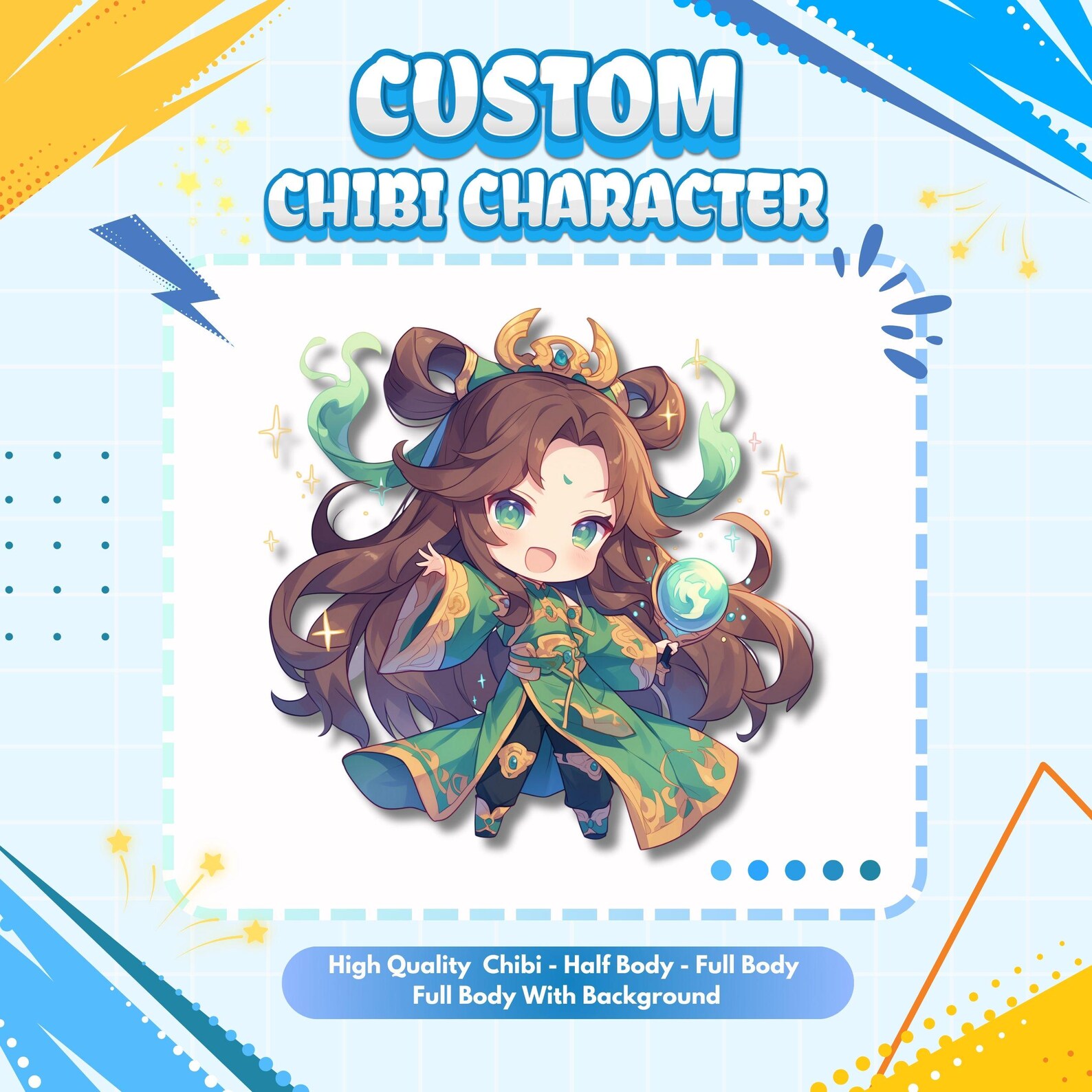 CUSTOM CHIBI ANIME Chibi Character, Custom Chibi Commission, Original ...