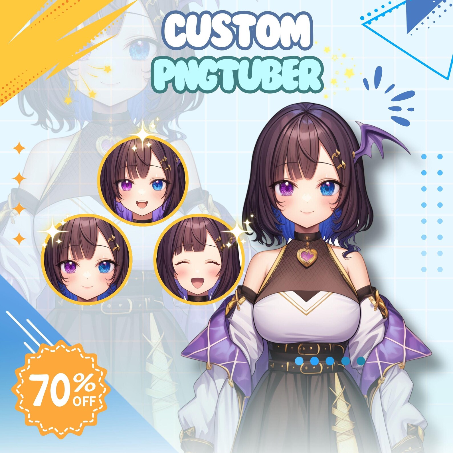 Custom Pngtuber Pngtuber Character Pngtuber Design Pngtuber Live2d ...