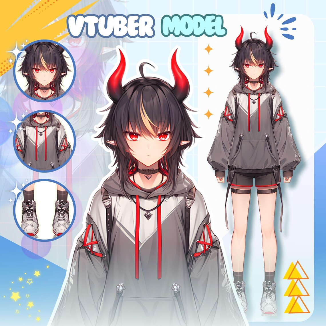 Custom Vtuber Model for Commercial Use Vtuber Commission Vtuber Design ...