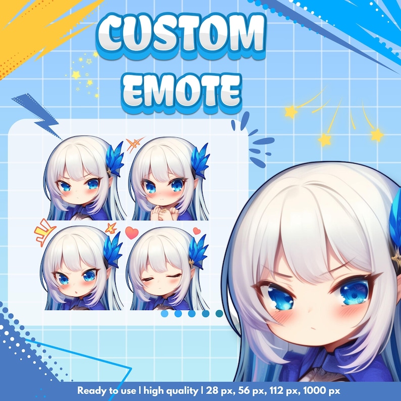 Custom Twitch Emotes Animated Emotes Twitch Emote for Streamer YCH ...
