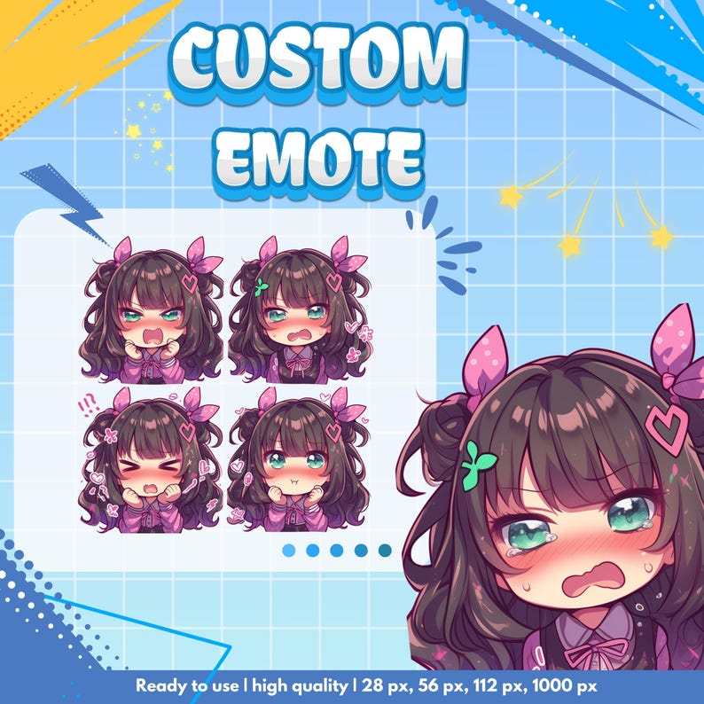 Custom Twitch Emotes Animated Emotes Twitch Emote for Streamer YCH ...