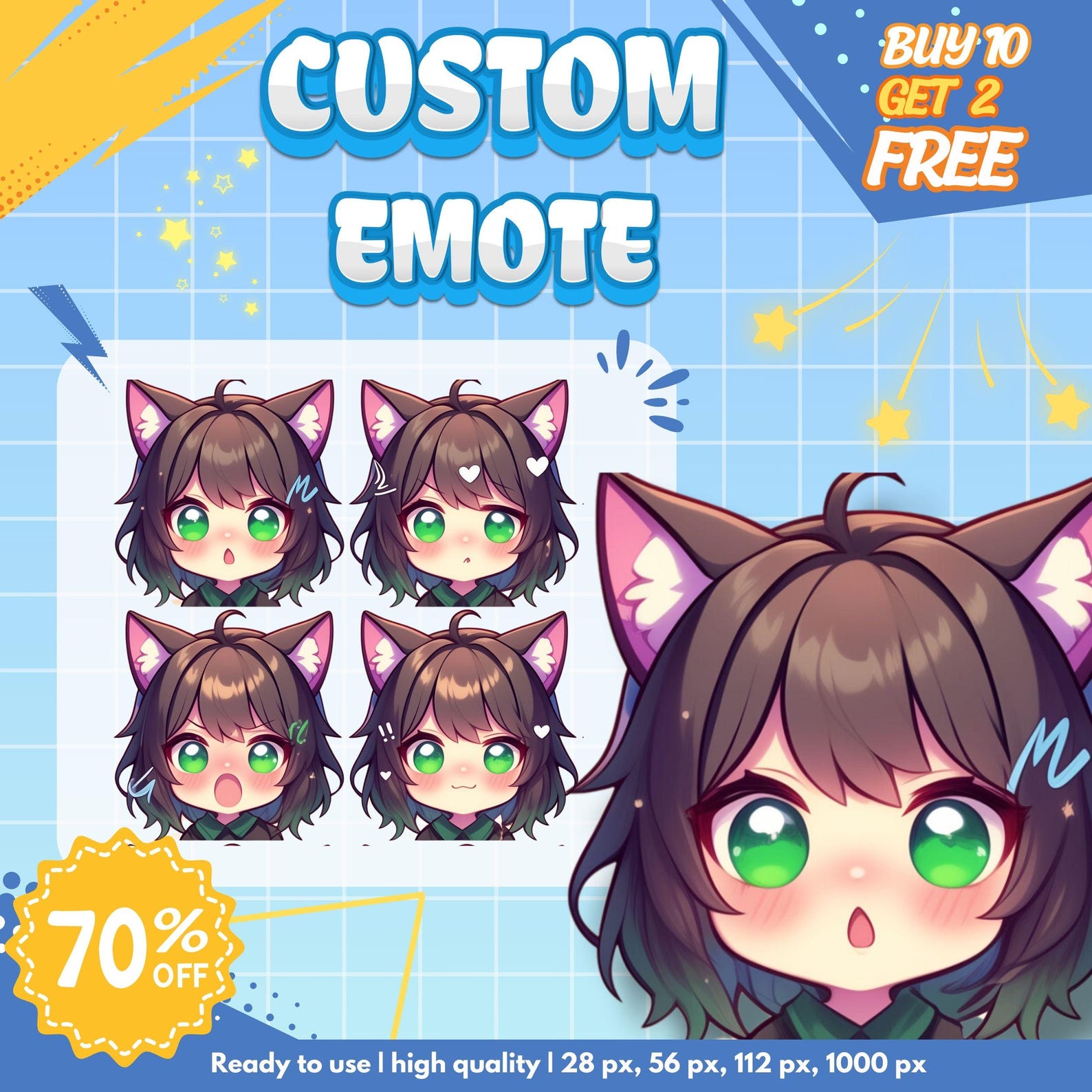 Custom Twitch Emotes Animated Emotes Twitch Emote for Streamer YCH ...