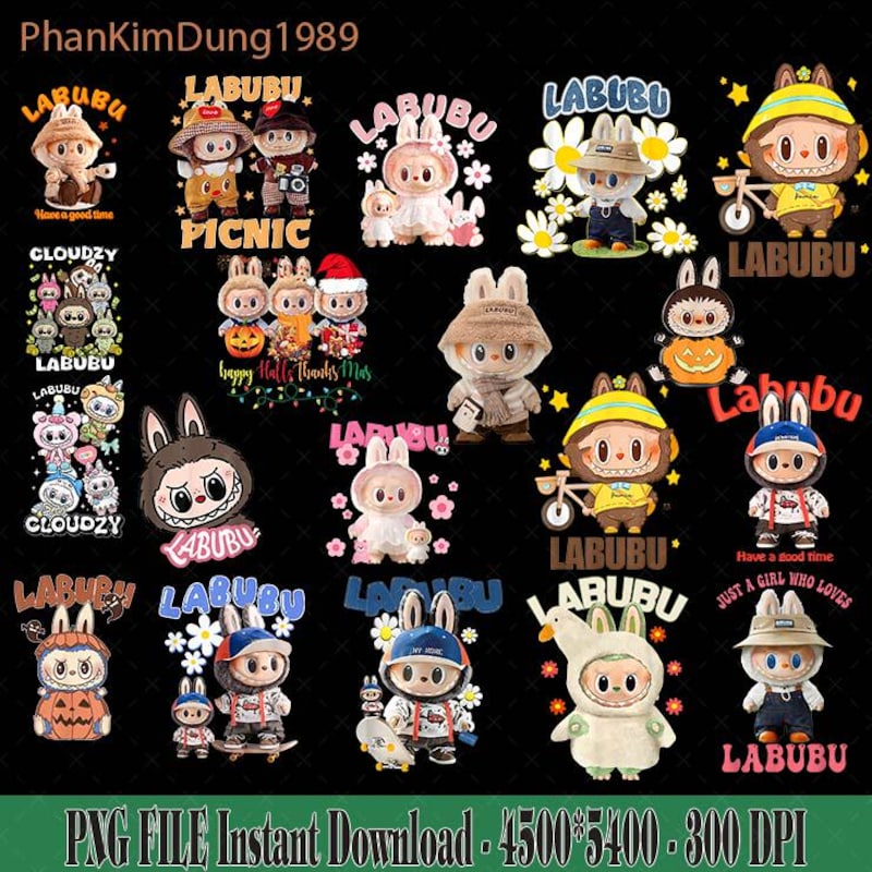 Labubu Stickers - Etsy