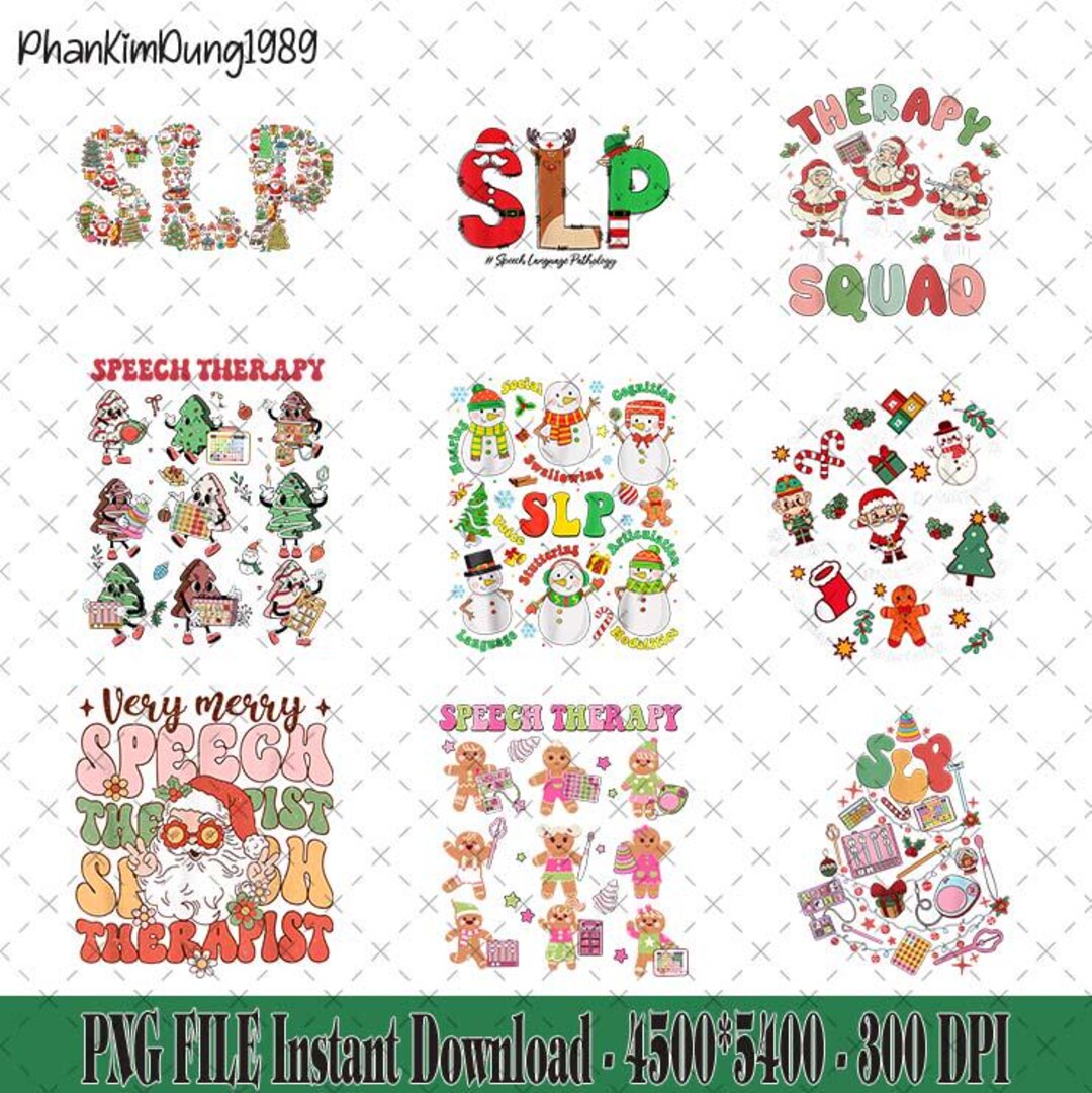 SLP Christmas Png, Merry SLP Png, SLP Christmas Tree Png, Speech ...