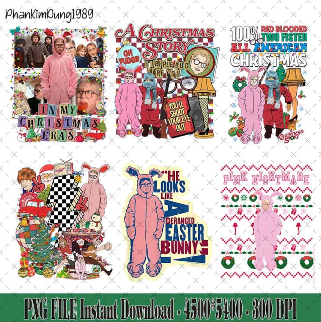 A Christmas Story Ralphie Bundle PNG, 6 PNG Christmas Story, Leg Lamp ...