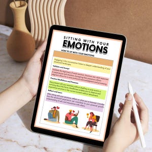 Sitting With Your Feelings Therapy Tool Printable Processing Emotional ...