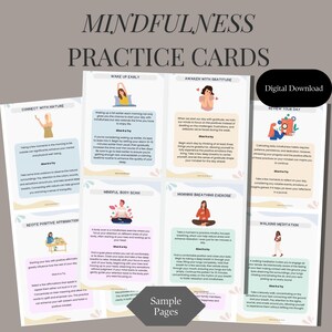 Mindfulness Card Digital Download Printable Stress Relief Exercise ...
