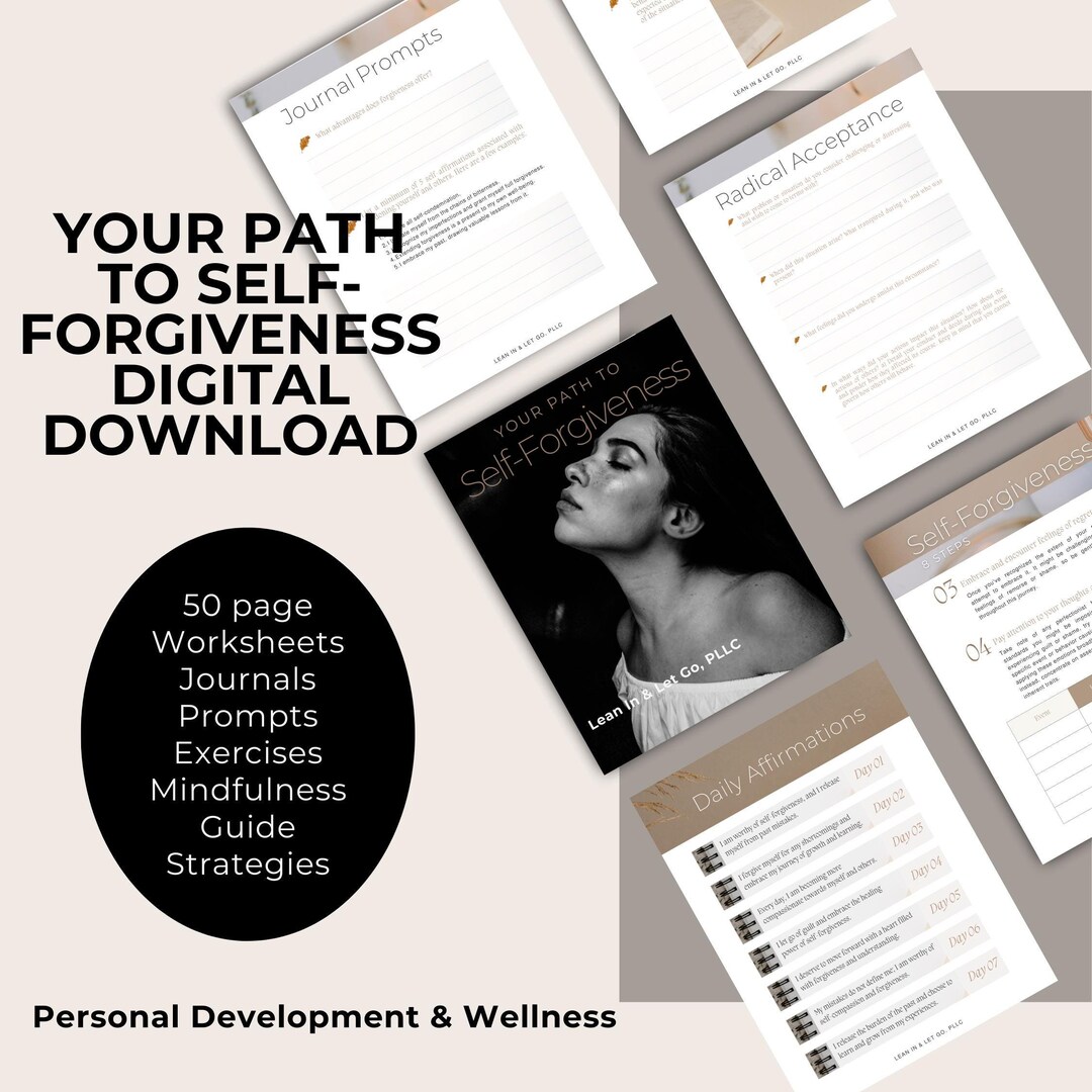 Path to Self-forgiveness Mental Wellness Workbook Digital Download ...