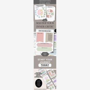 Inner Critic Therapy Tools Printable Self Help Workbook Thought ...