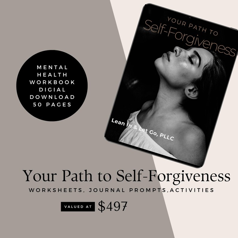 Path to Self-forgiveness Mental Wellness Workbook Printable Planner ...