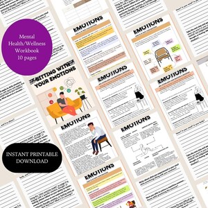 Sitting With Your Feelings Therapy Tool Printable Processing Emotional ...