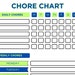 Printable Chore Chart, Chore Chart Boy, Blue and Green Chore Chart ...