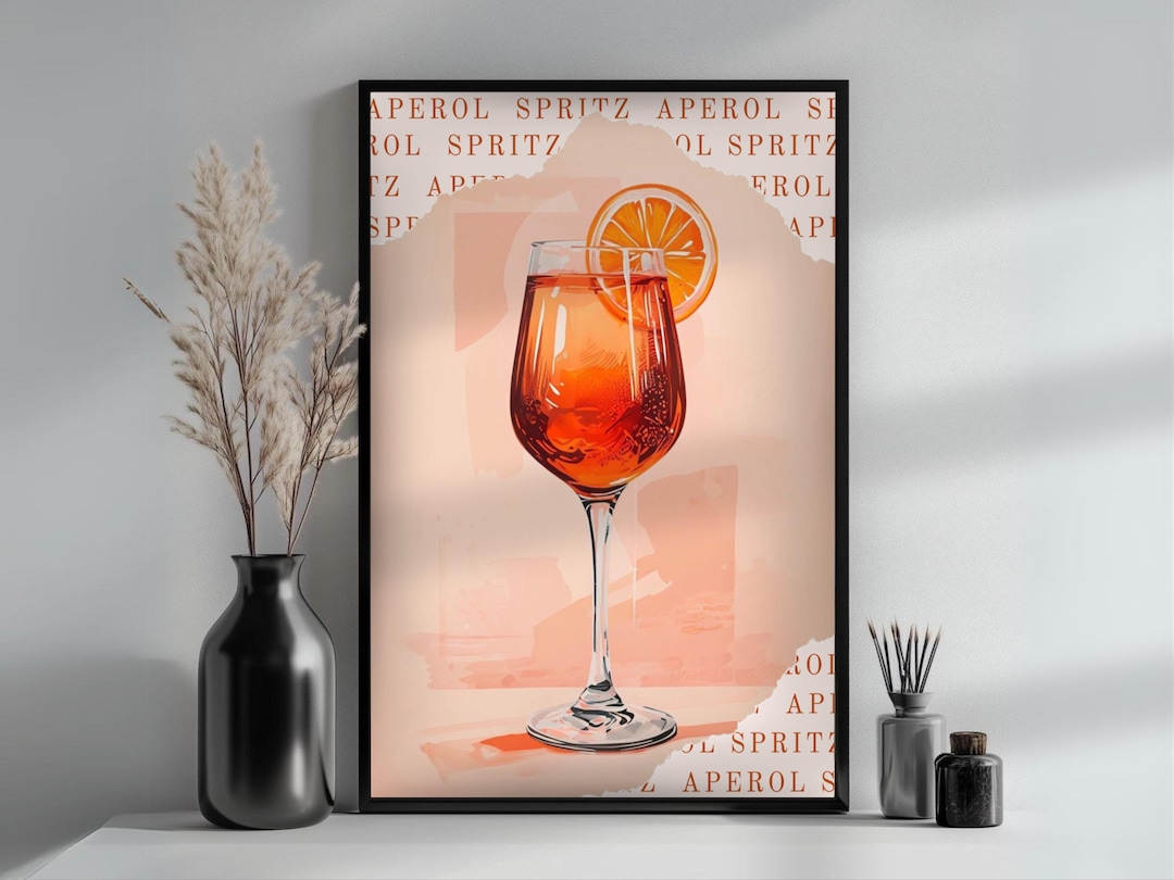 Aperol Spritz Print Aperol Spritz Poster Cocktail Poster Signature ...