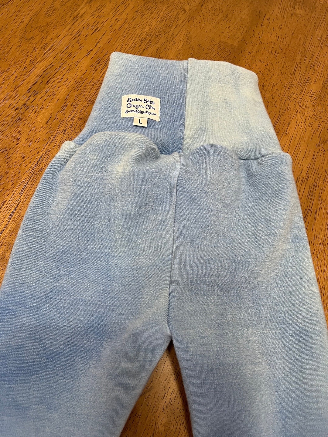 Wool Interlock Longies Large Blue Cuffed Hand Dyed Wool Interlock Grow ...