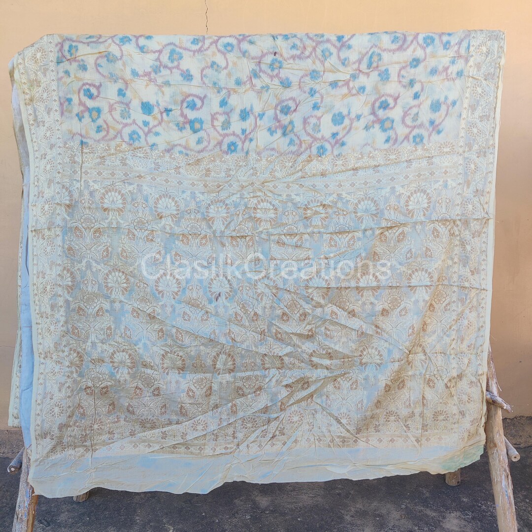 Vintage Upcycled 100% Pure Silk Vintage Silk Saree Crepe Silk Sari ...