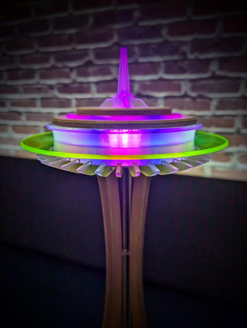 LED Lamp Inspired by the Space Needle: Modern Seattle Night Light ...