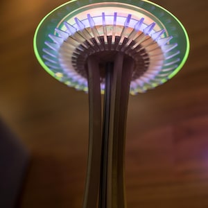 LED Lamp Inspired by the Space Needle: Modern Seattle Night Light ...