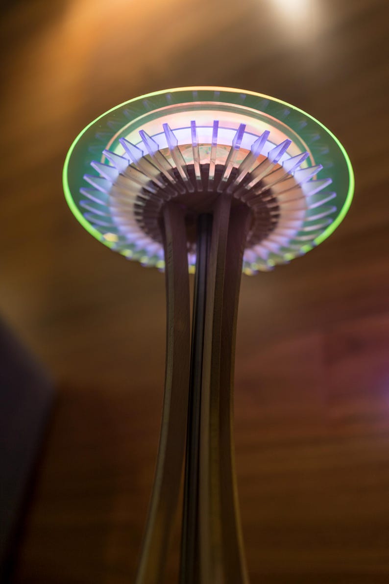 LED Lamp Inspired by the Seattle Space Needle: Modern Seattle Night ...