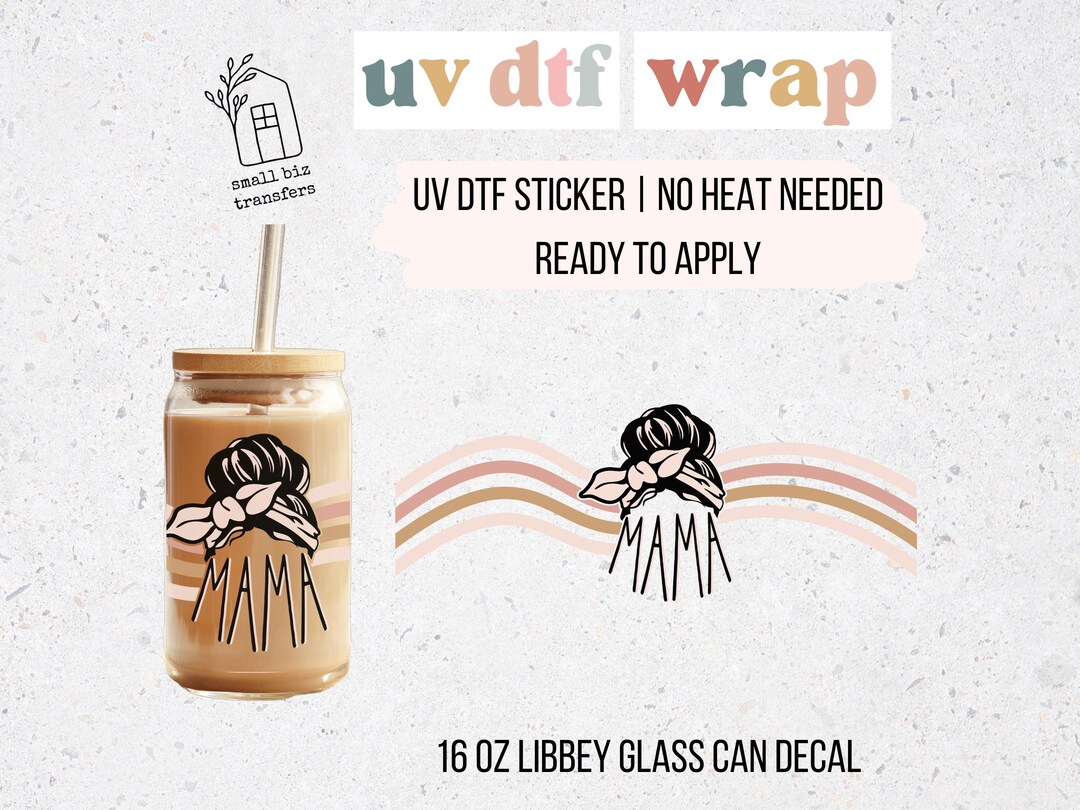 Mama Wave UV DTF Decal | Libbey Glass Can Wrap - Etsy