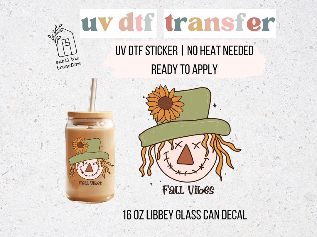 UVDTF Libbey Cup Transfer for Glass Can Fall Halloween UVDTF Design ...