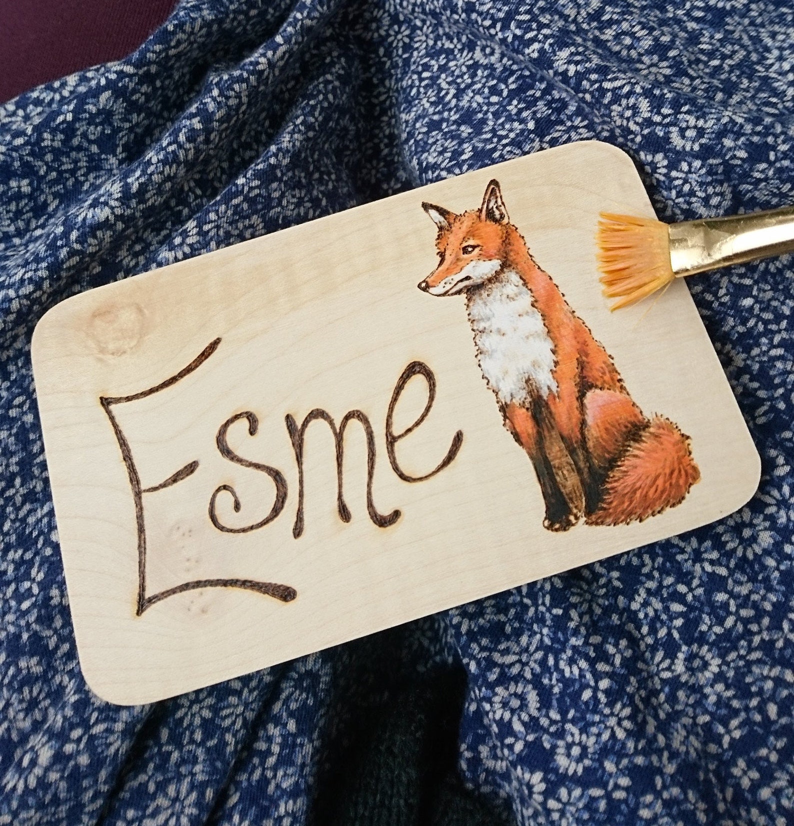 Red Fox Door Plaque Personalised Name Plate for Kids Room - Etsy