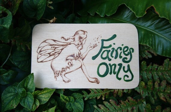 Fairy Door Sign Personalised Pyrography Name Plaque for - Etsy