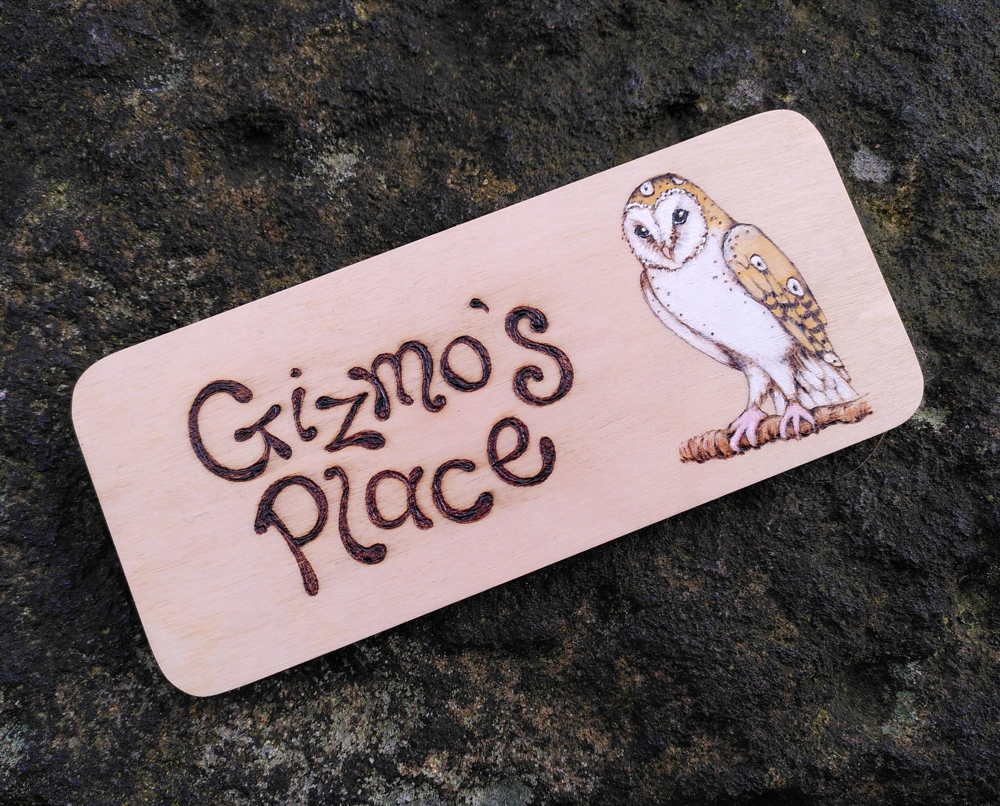 Barn Owl Door Sign - Personalised Name Plate for Childrens Room ...