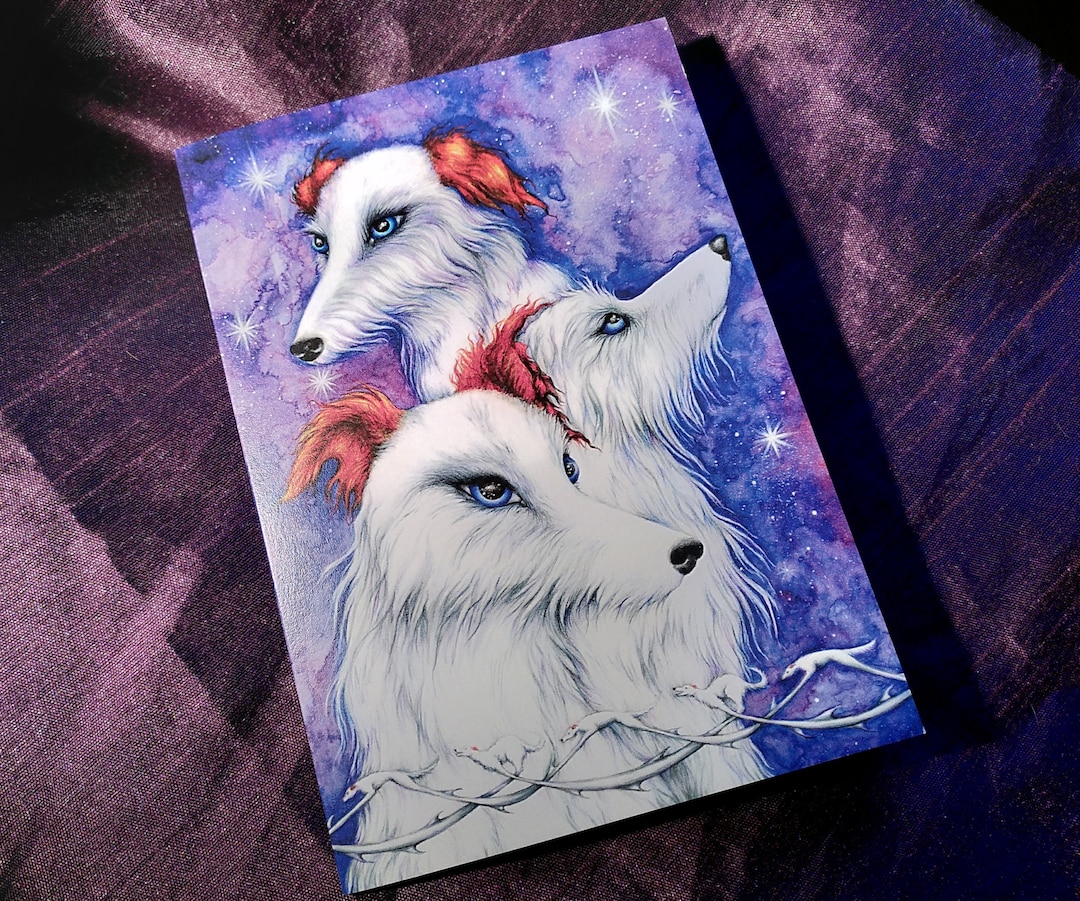 Welsh Fairy Hounds Card - Cwn Annwn or Dogs of the Underworld - Etsy