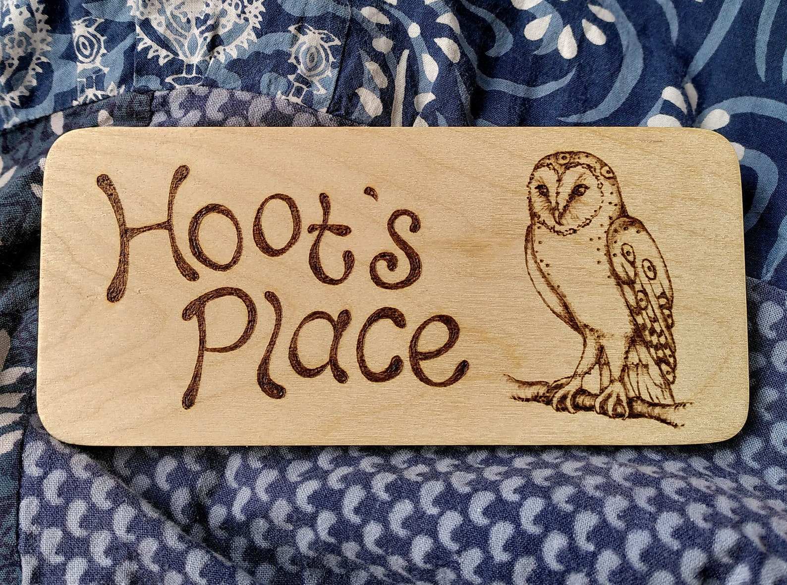Barn Owl Door Sign - Personalised Name Plate for Childrens Room ...