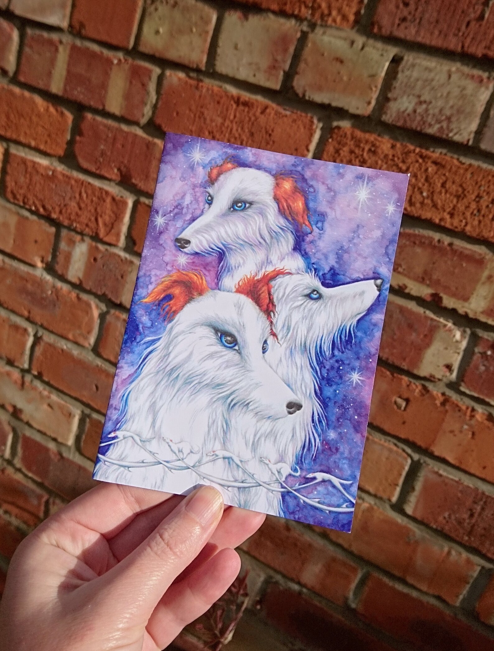 Welsh Fairy Hounds Card - Cwn Annwn or Dogs of the Underworld - Etsy