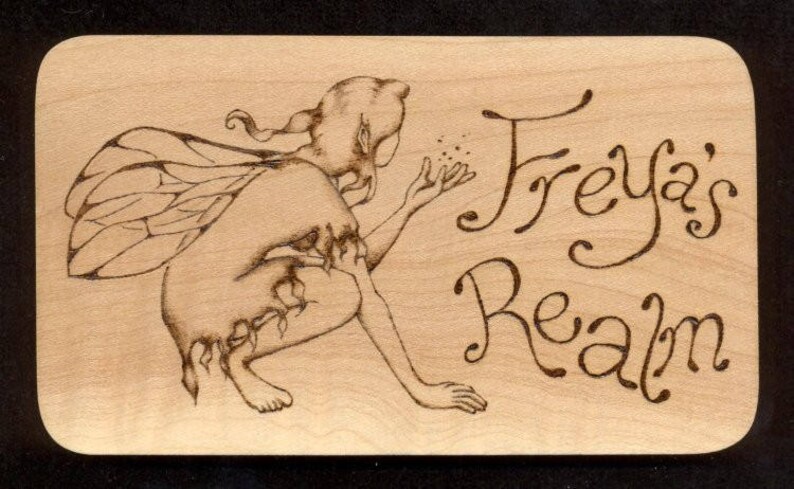 Fairy Door Sign Personalised Pyrography Name Plaque for - Etsy